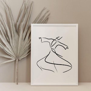 Rumi Digital Art Print | Dervish Wall Art | Sufi Art Prints | Persian ...