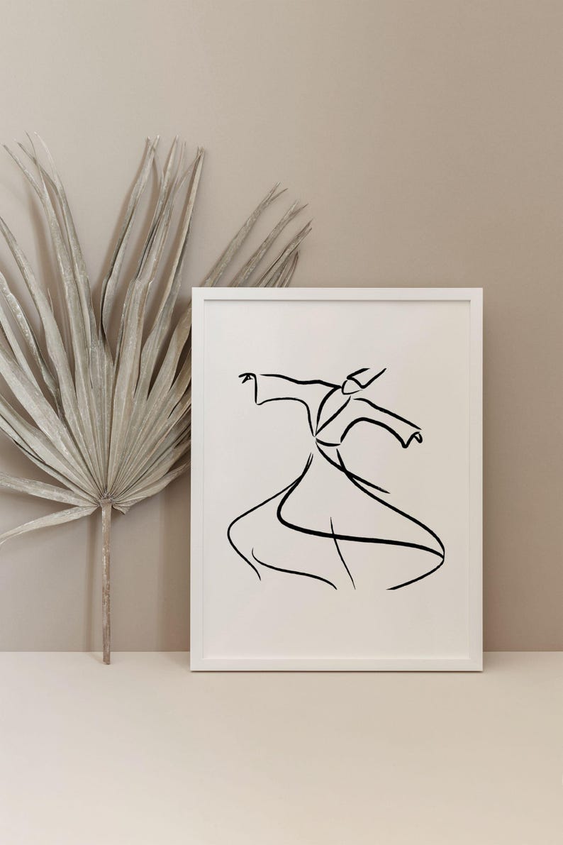 Rumi Digital Art Print | Dervish Wall Art | Sufi Art Prints | Persian ...