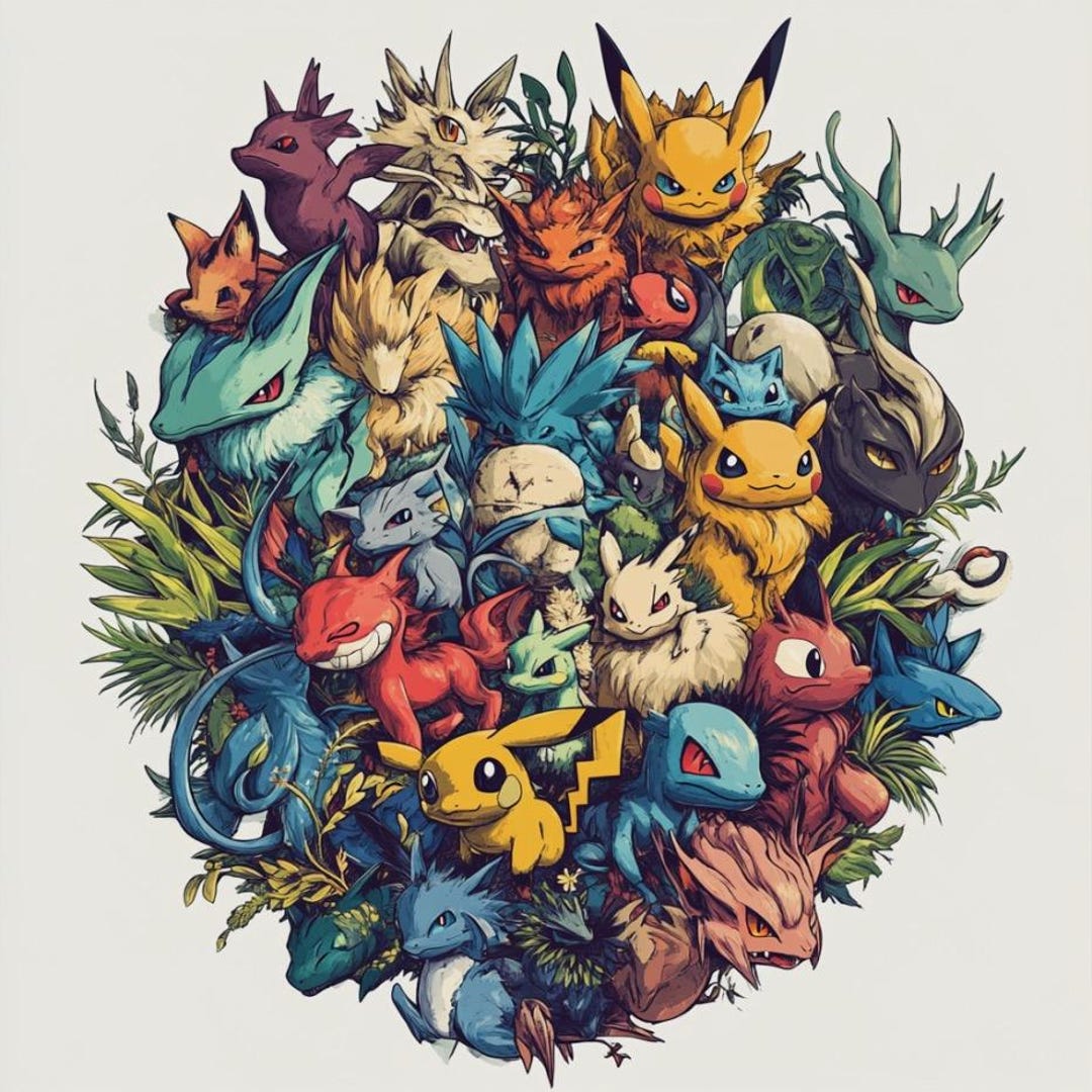 Pokémon PNG, Pokemon Pngs, Digital Download, Sublimation Design, T ...