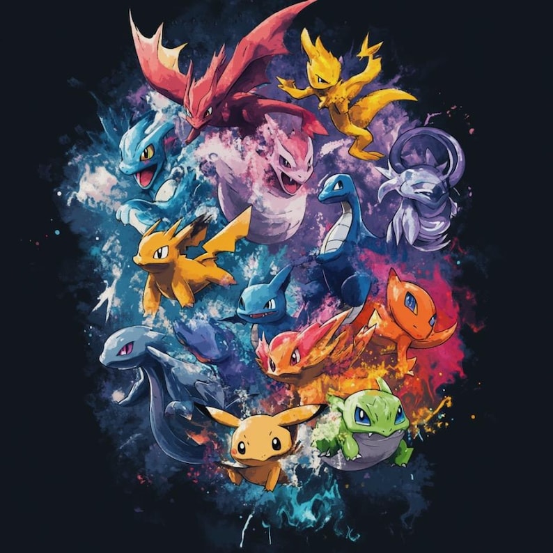 Pokémon PNG, Pokemon Pngs, Digital Download, Sublimation Design, T ...