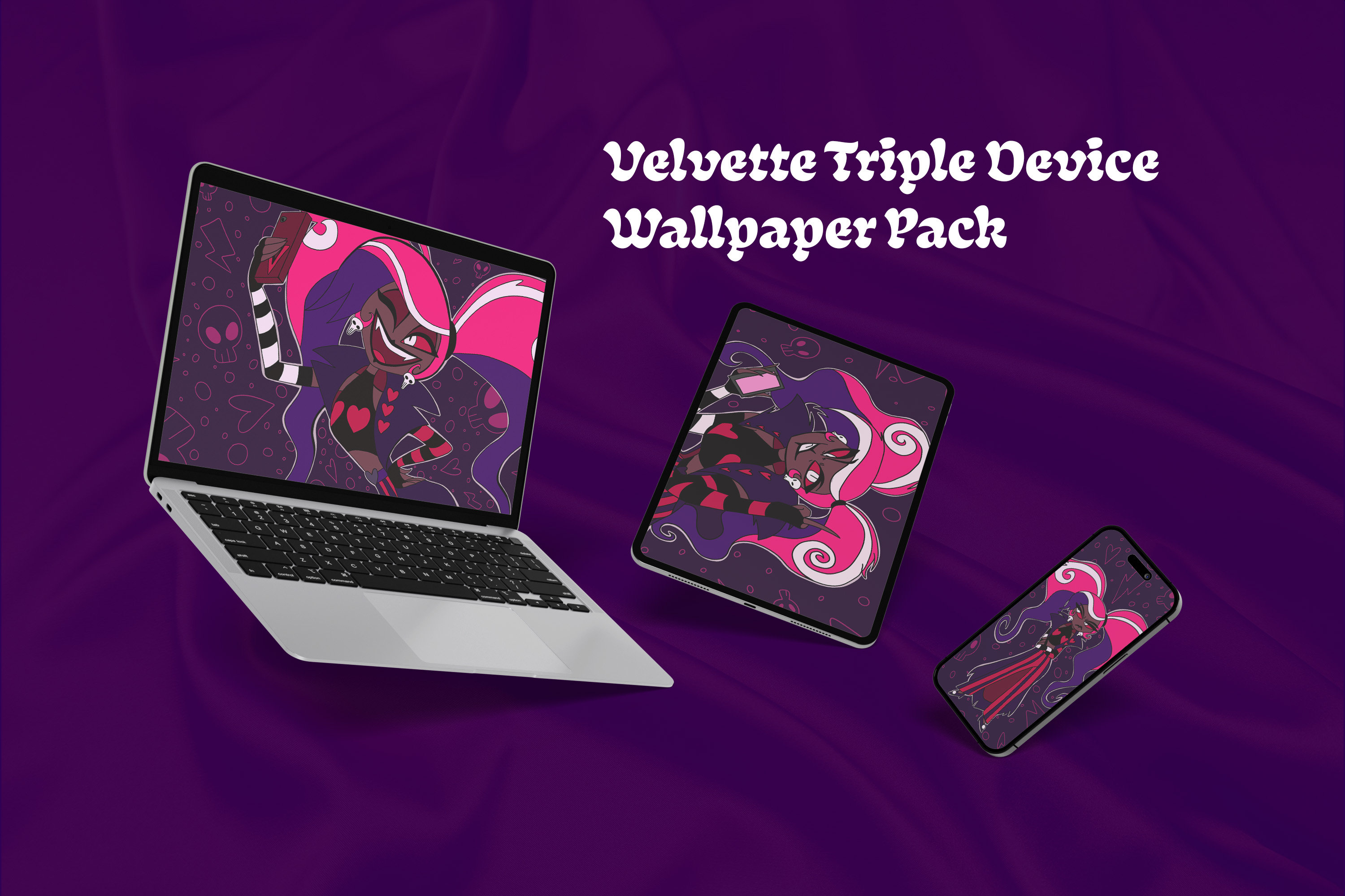 Velvette Triple Display Wallpaper Pack - Etsy