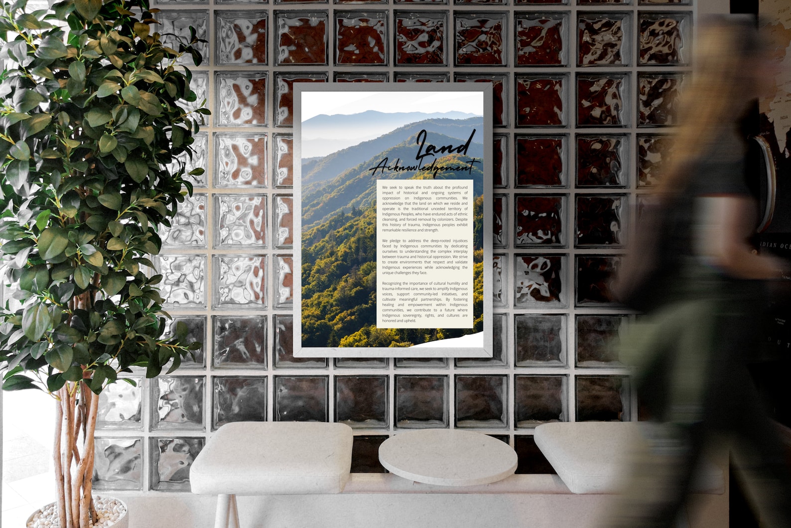 Land Acknowledgment Digital Poster Indigenous Peoples Recognition Art ...
