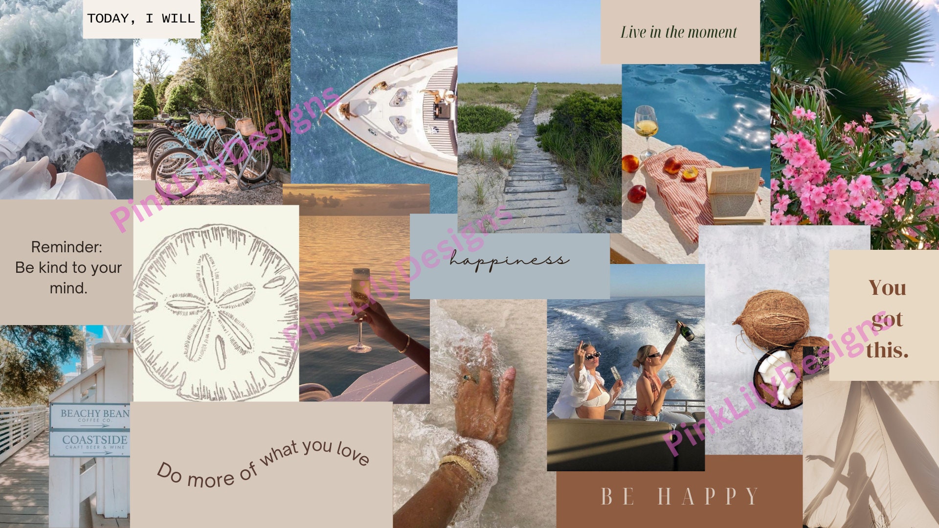 Coastal Inspiring Computer Wallpaper - Etsy