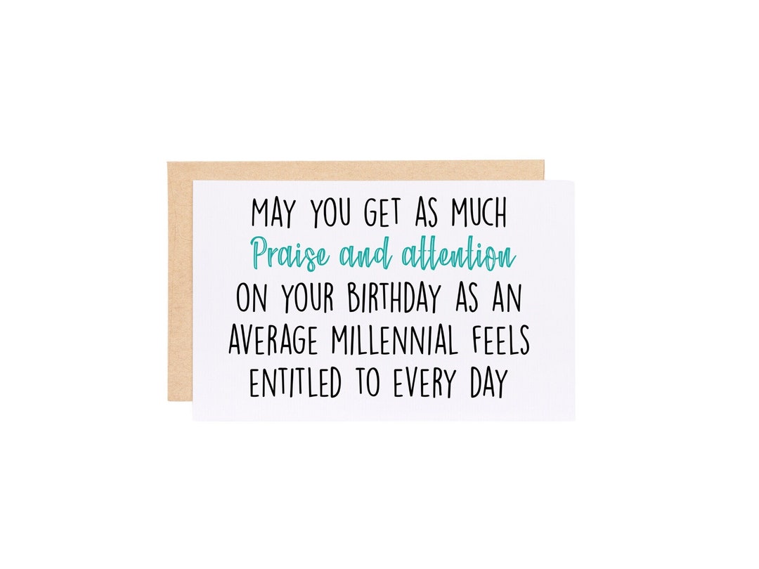 Funny Best Friend Card, Funny Milenial Birthday, Funny Birthday Card - Etsy