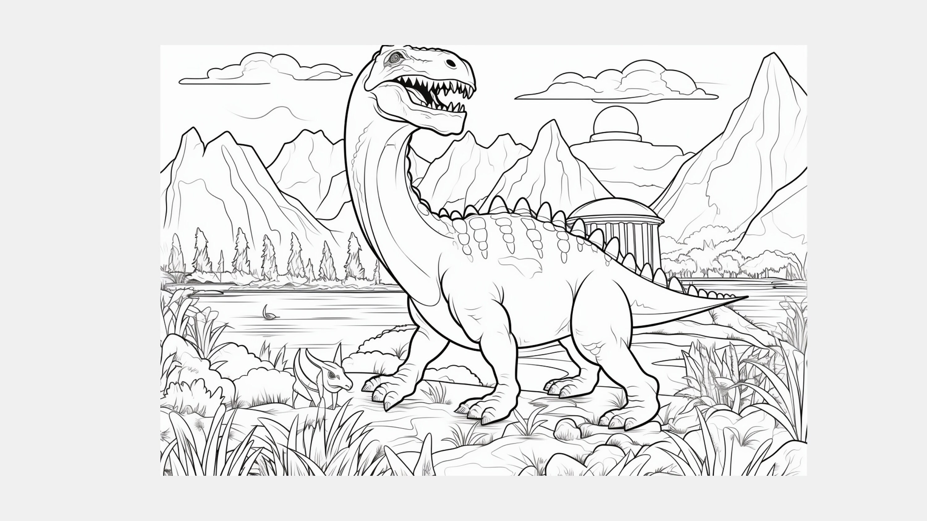 10+ Printable Colouring Sheets | Instant PDF Download | Dinosaurs ...