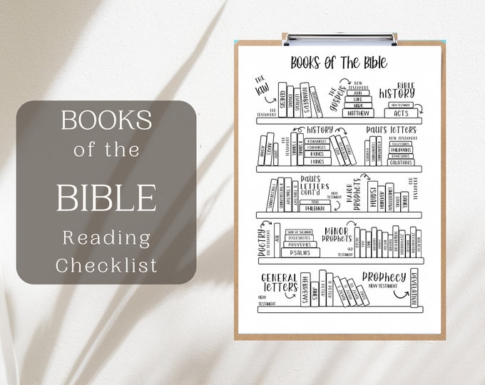 Printable PDF the Bible in a Bookshelf Bible Reading Tracker Books of ...