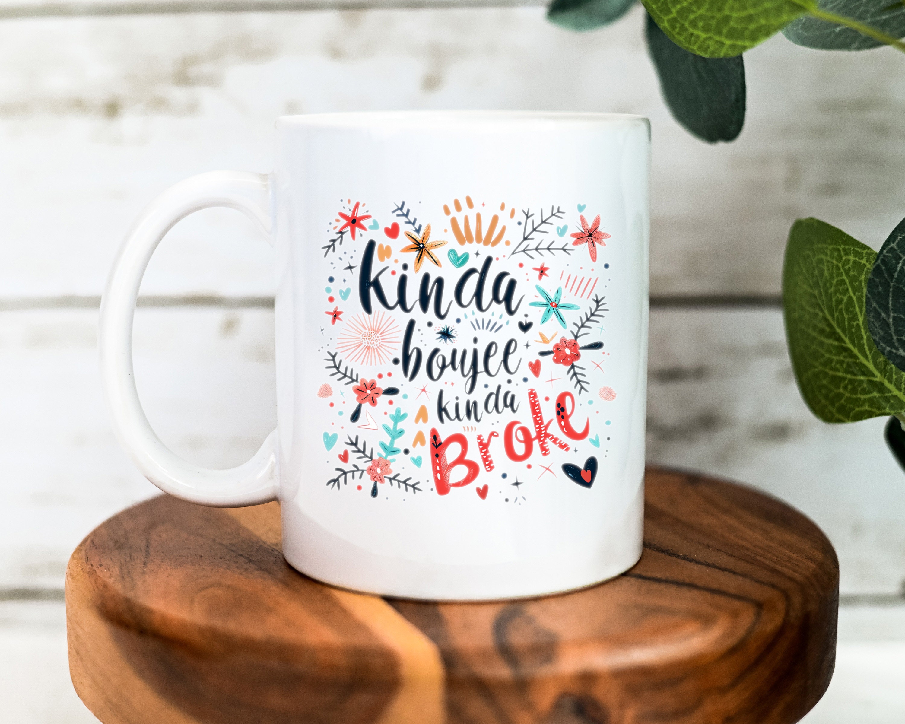 Chic 'kinda Boujee Kinda Broke' Design With Playful Fonts, Stars ...