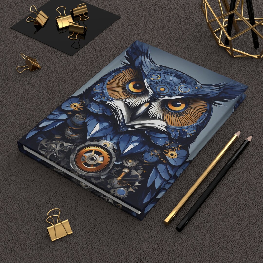 Matte Hard Cover Journal Owl - Etsy