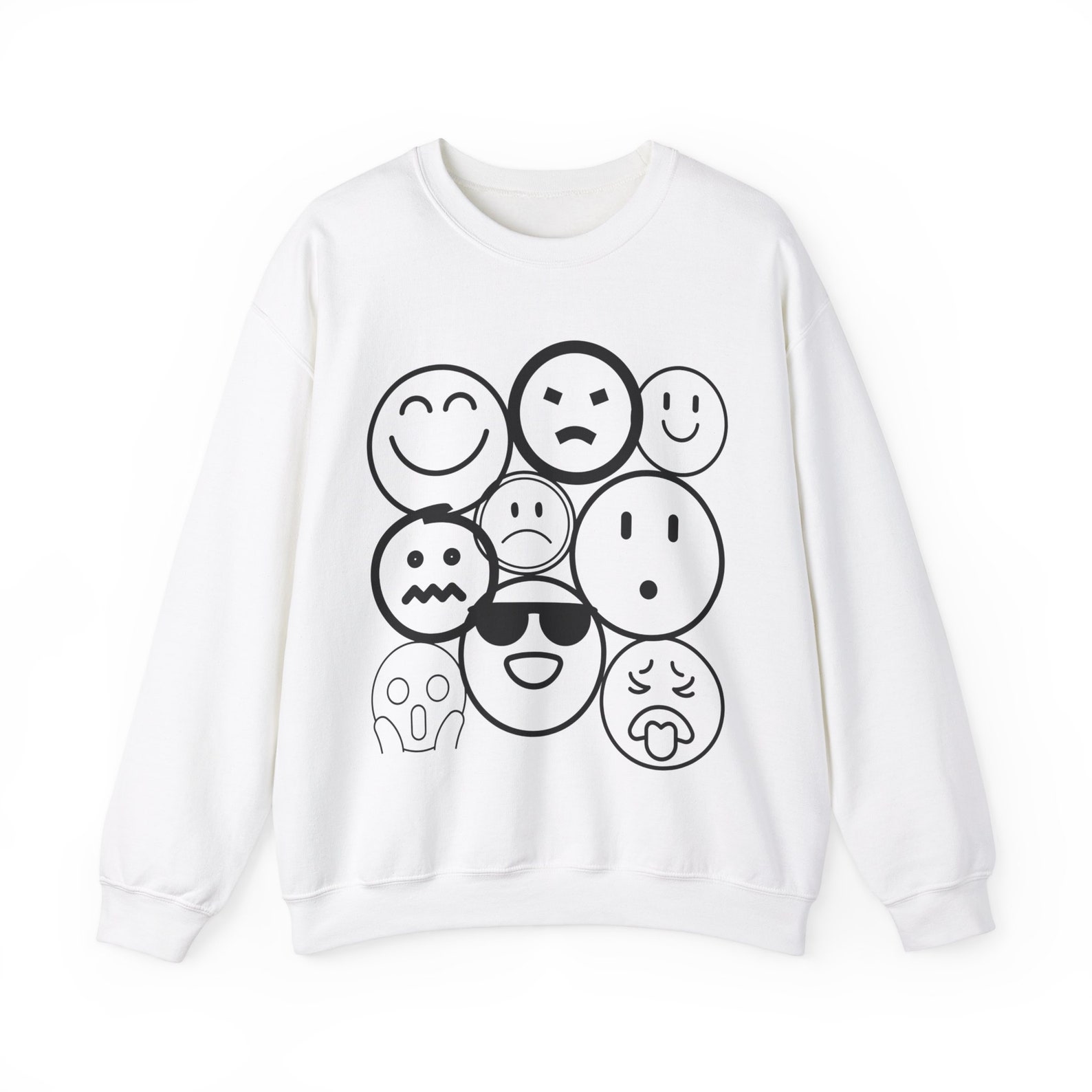 Smiley Face Sweatshirt, Smile Shirt, Smile, Happy Face Sweatshirt, Edgy ...