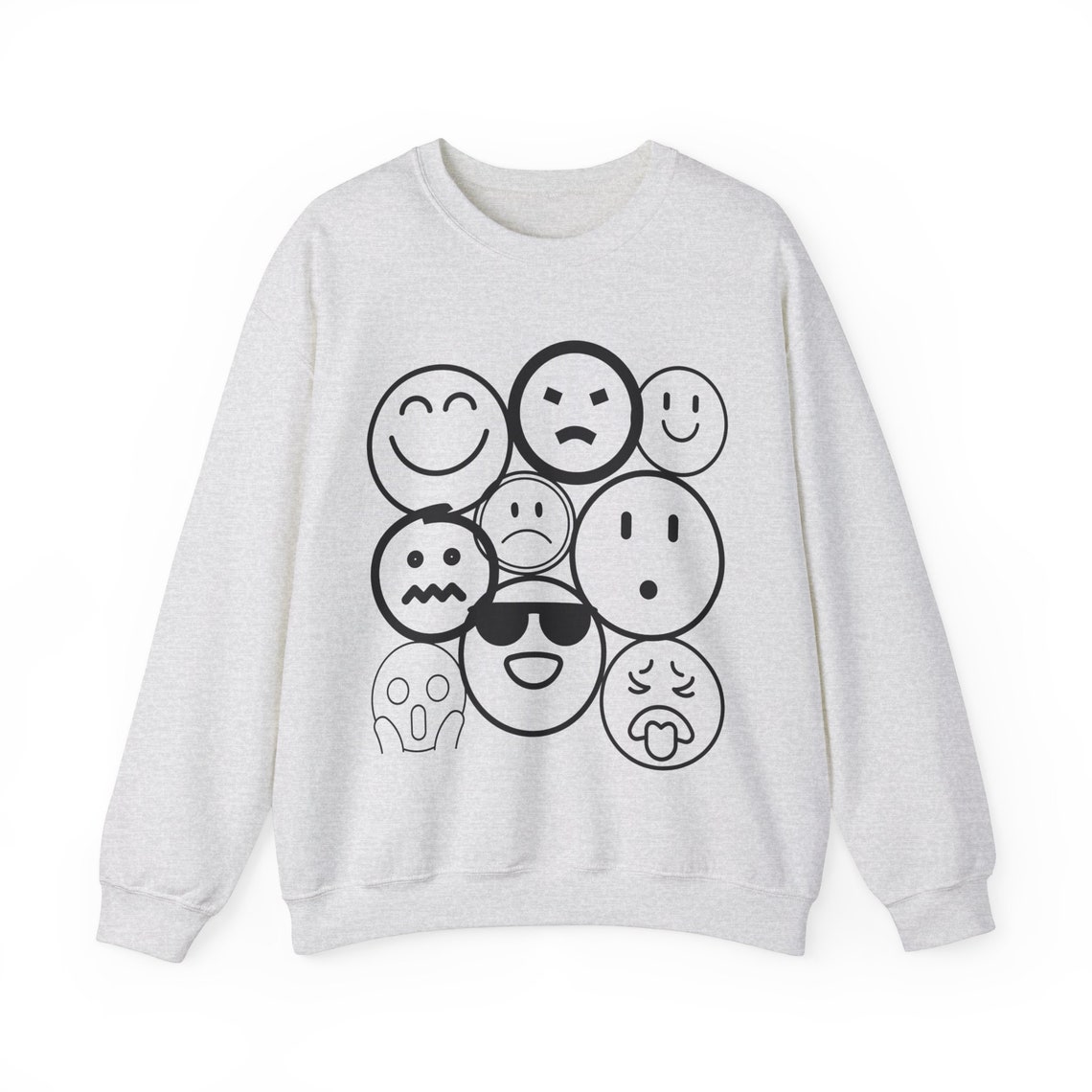 Smiley Face Sweatshirt, Smile Shirt, Smile, Happy Face Sweatshirt, Edgy ...