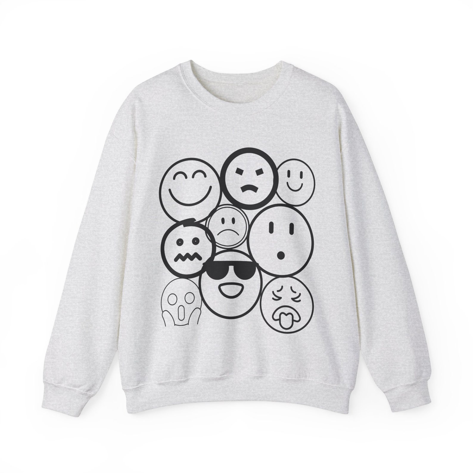 Smiley Face Sweatshirt, Smile Shirt, Smile, Happy Face Sweatshirt, Edgy ...