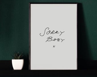 Villanelle Sorry Baby X DIGITAL DOWNLOAD Poster (killing Eve) - Etsy
