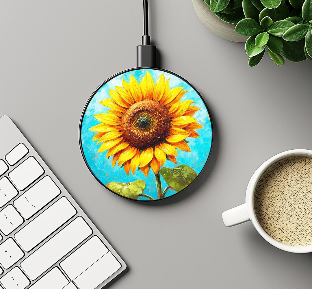 Sunflower 1, Wireless Phone Charging Pad, Samsung Galaxy,iphone,android ...