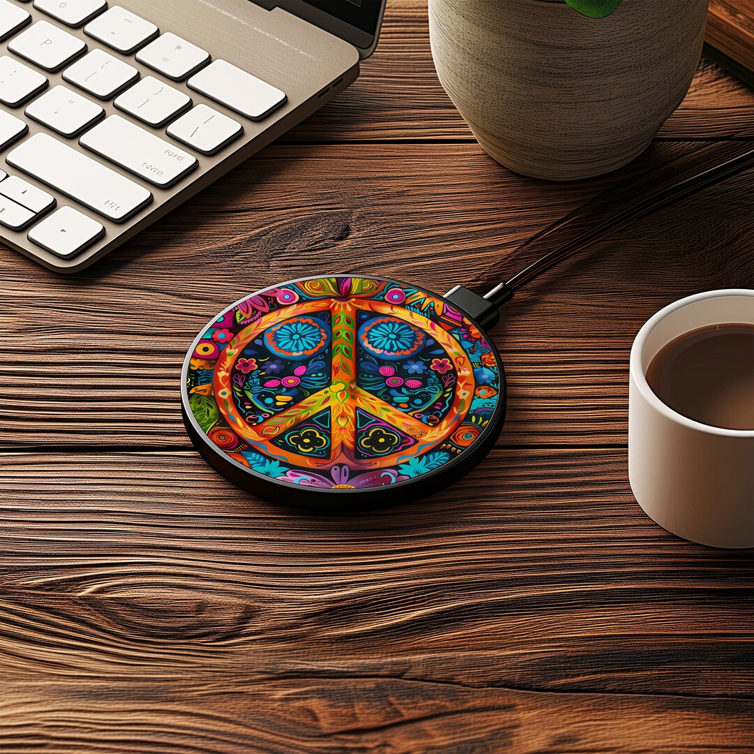 Peace Sign 1, Wireless Phone Charging Pad, Samsung Galaxy,iphone ...