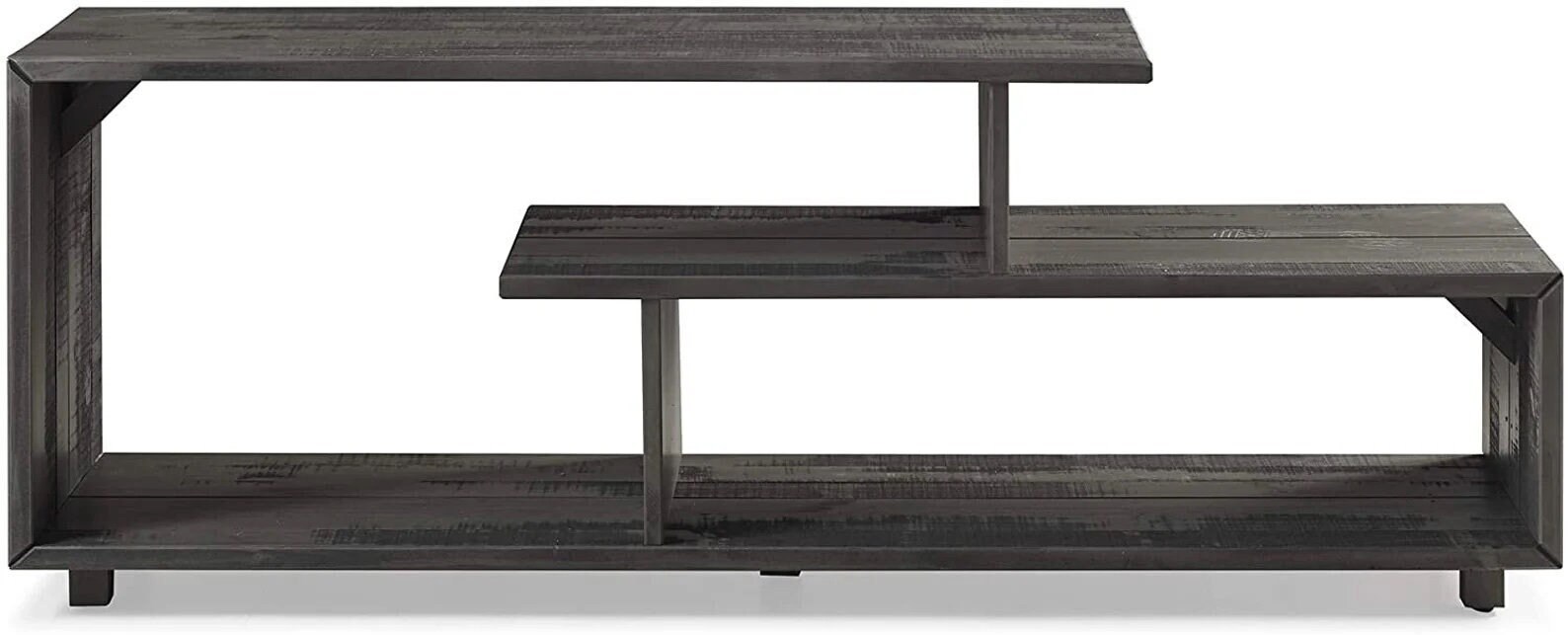Beautiful Two-tier Asymmetrical Solid Wood TV Stand - Etsy
