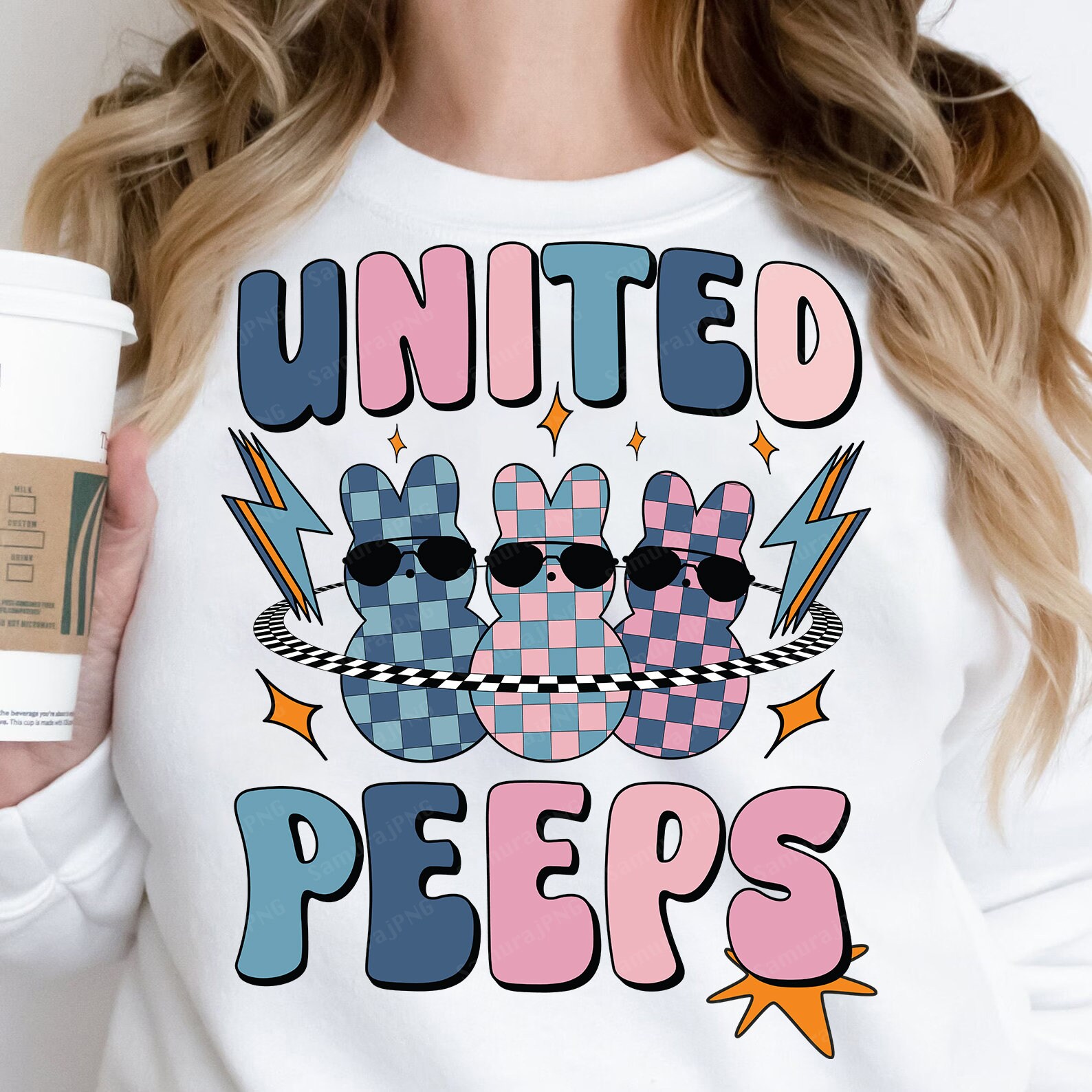 United Peeps Svg Png Clean and Distorted Versions, Easter 2024, Spring 2024, Peep Png, Easter ...