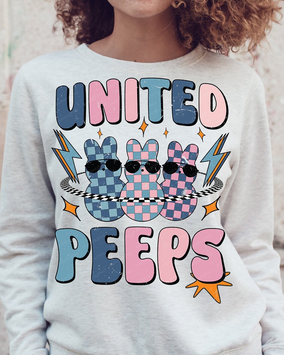 United Peeps Svg Png Clean and Distorted Versions, Easter 2024, Spring 2024, Peep Png, Easter ...