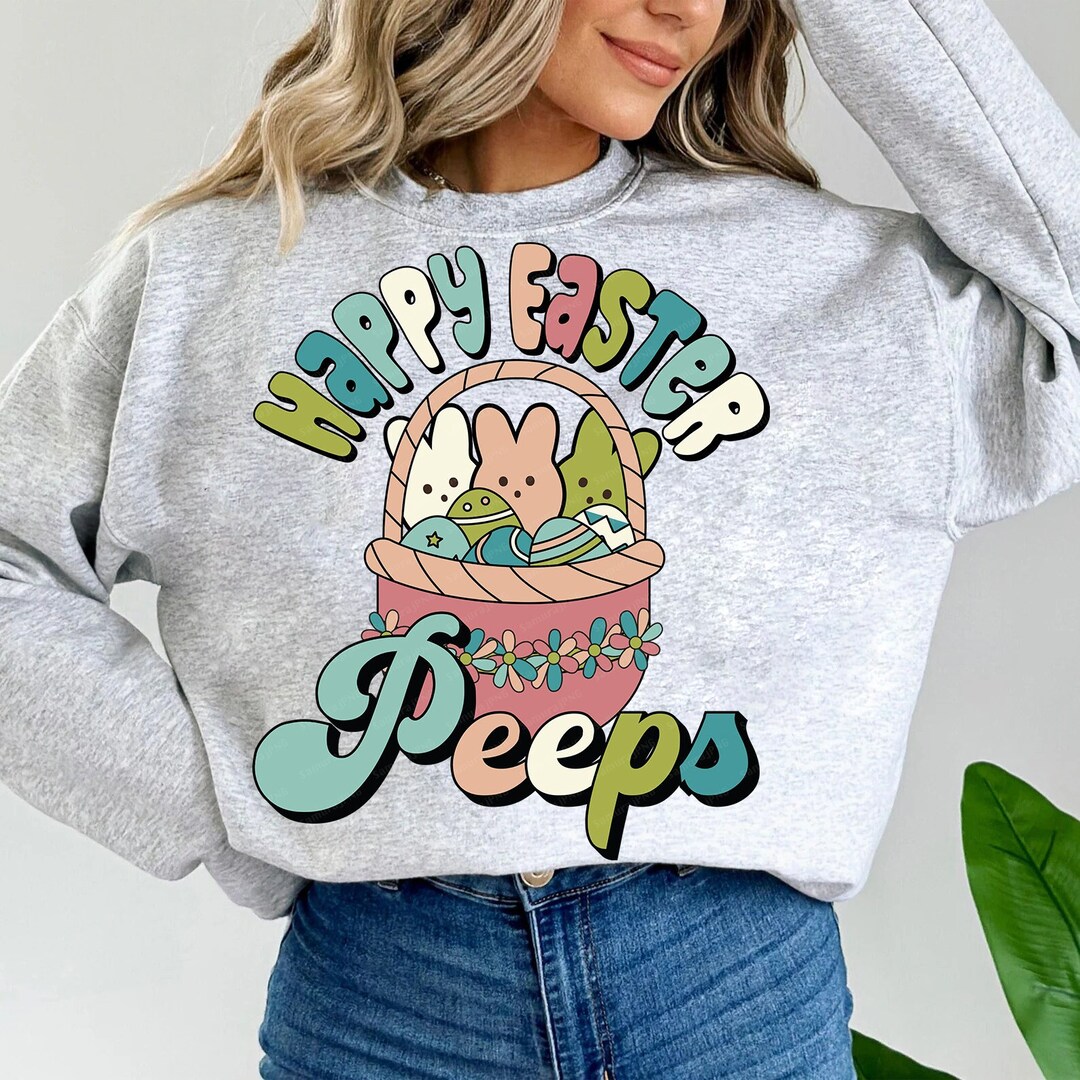 Happy Easter Peeps 2024 Png Svg, Easter Gift, Gift for Her, Gift for ...