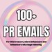 100 PR Emails for Influencers - Etsy