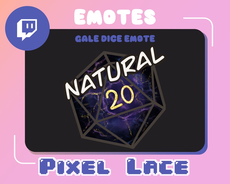 Gale D20 Balburs Gate / Twitch Emote / Streamer Emote - Etsy