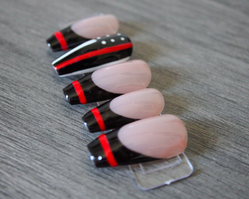 Thin Red Line Firefighter Press on Nails - Etsy