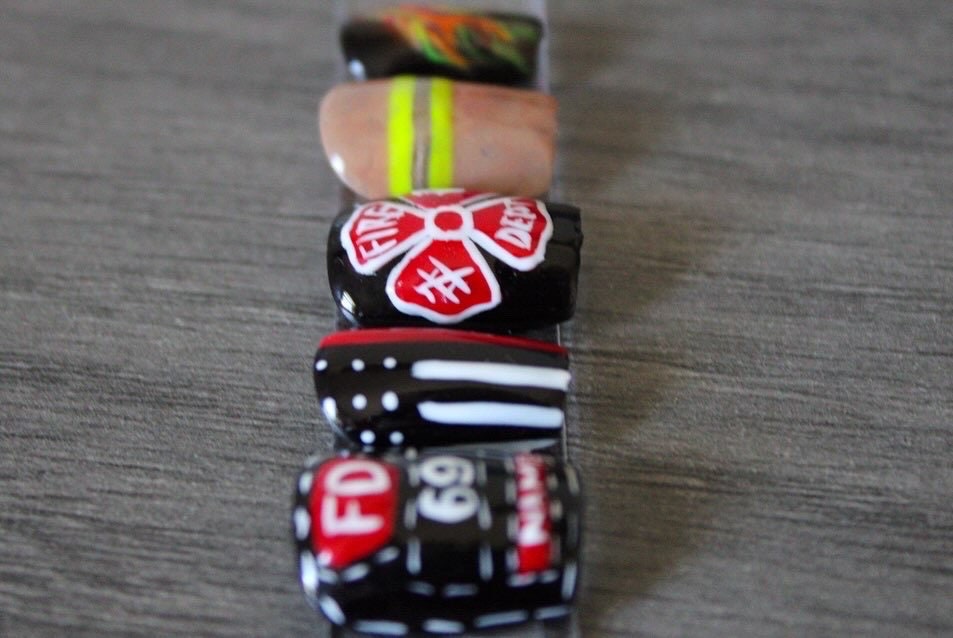 Customizable Firefighter Press on Nails - Etsy