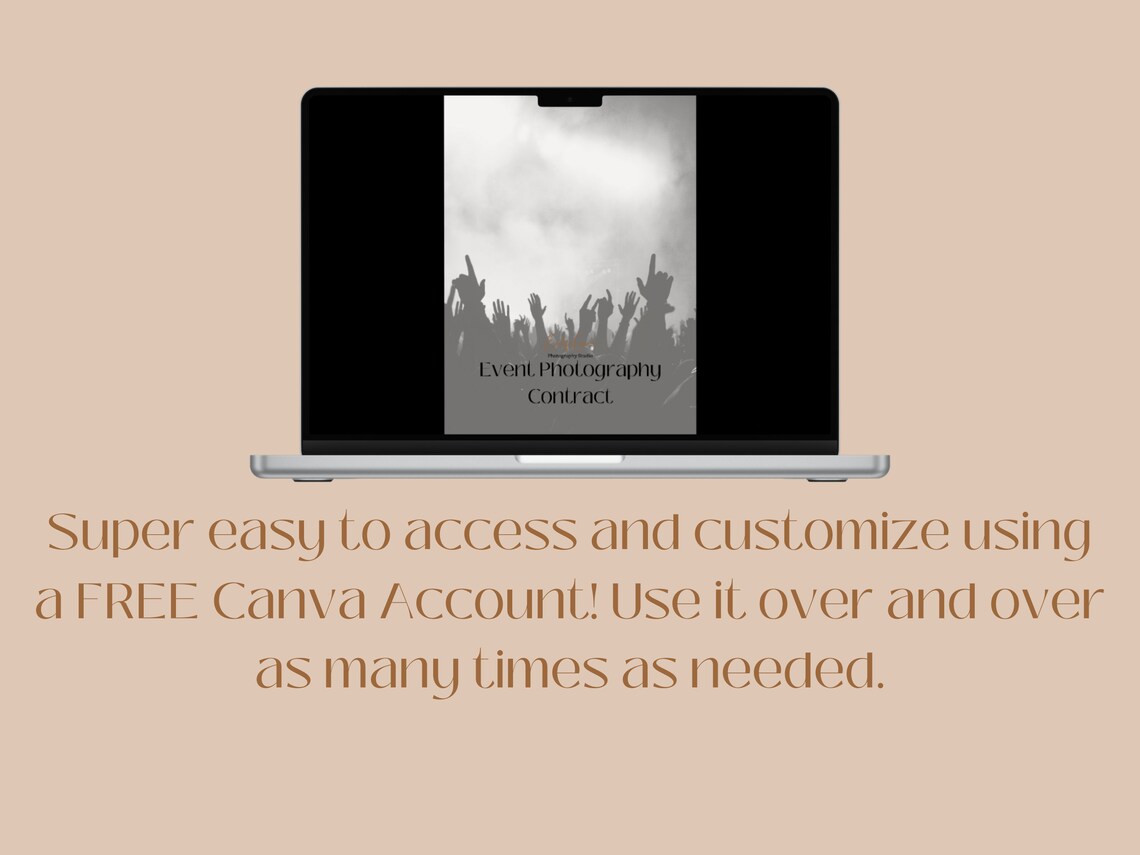 Event Photography Contract Template for Canva Clean Neutrals Free Canva ...