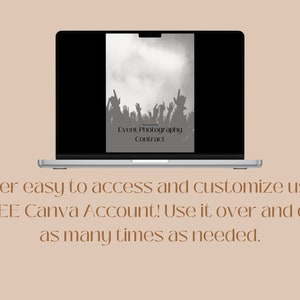 Event Photography Contract Template for Canva Clean Neutrals Free Canva ...