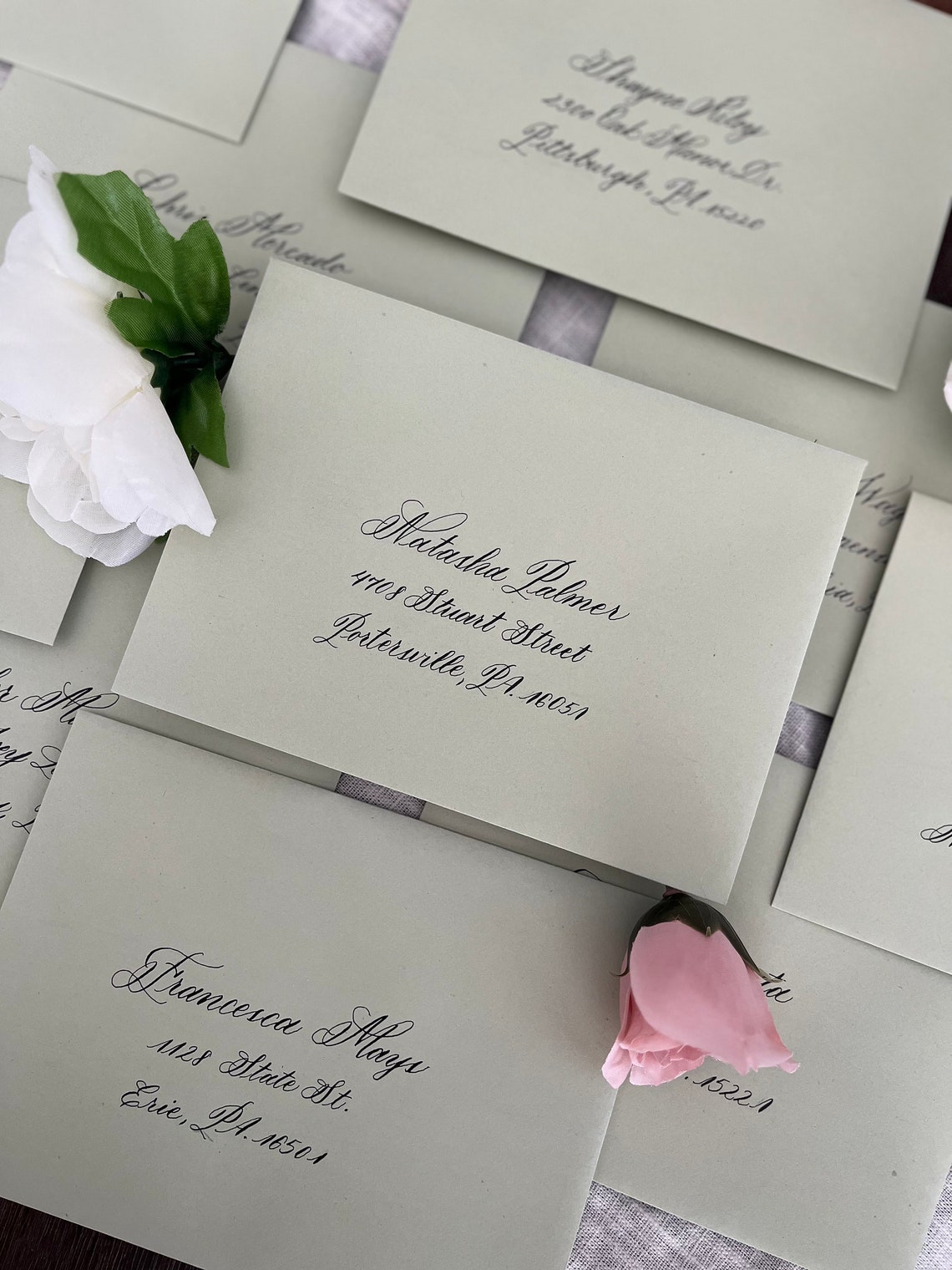Modern Calligraphy Envelopes | Wedding Envelopes and Invitations ...