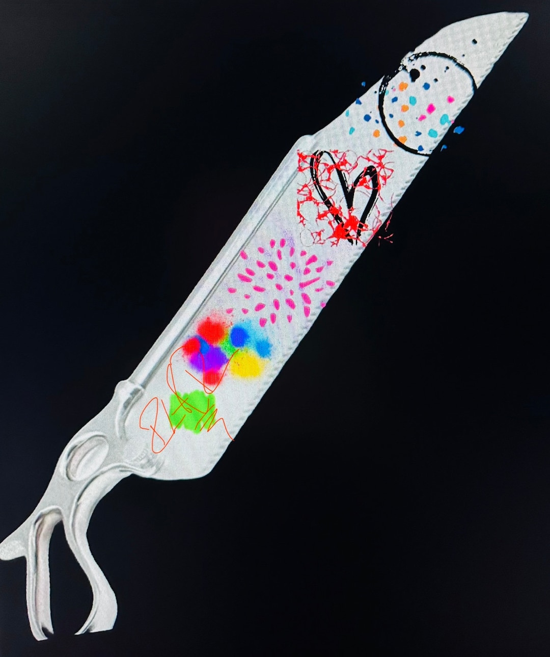 Hand Painted and Signed Bone Saw From Robin Atkin Downes Medic From ...