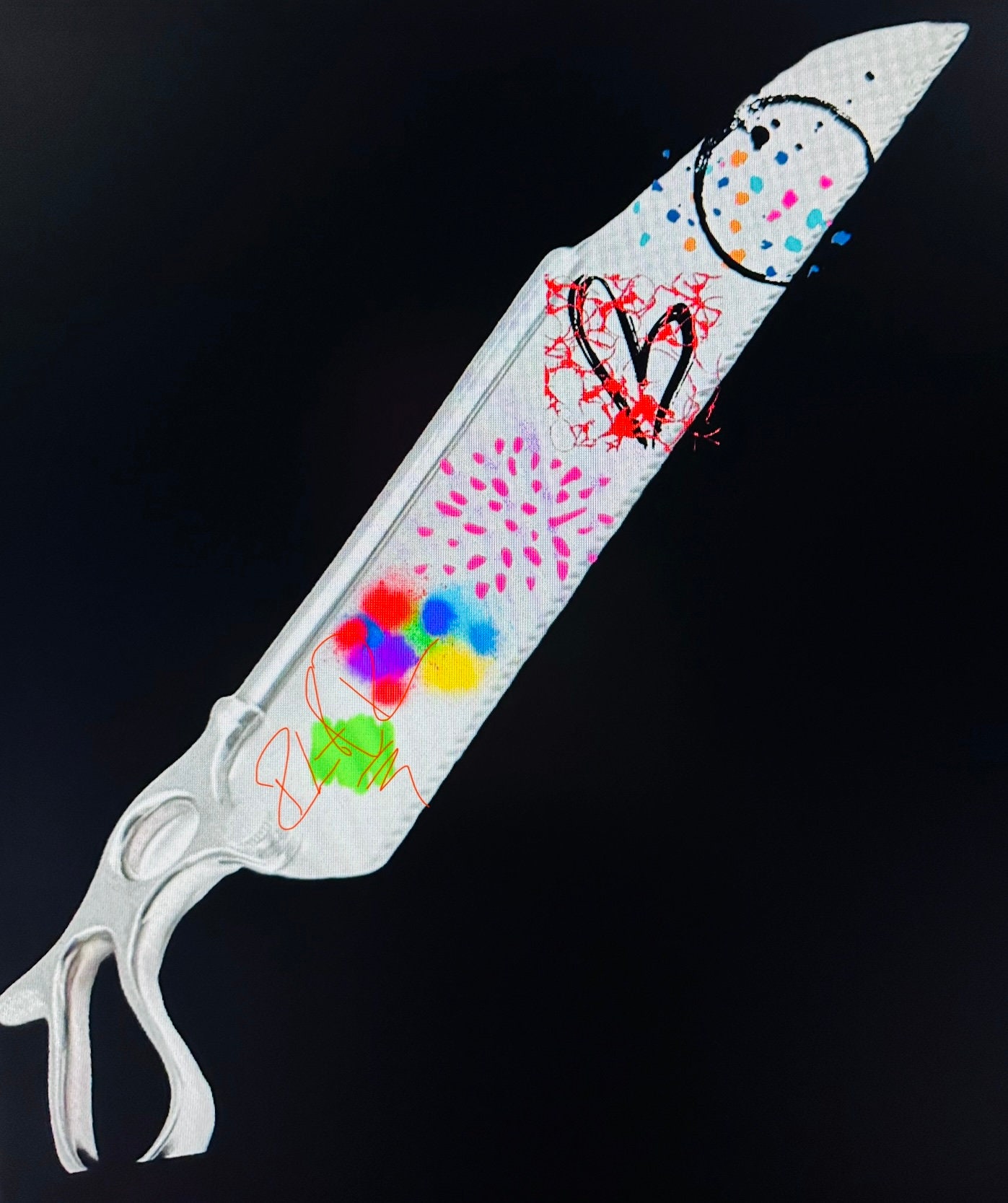 Hand Painted and Signed Bone Saw From Robin Atkin Downes Medic From ...