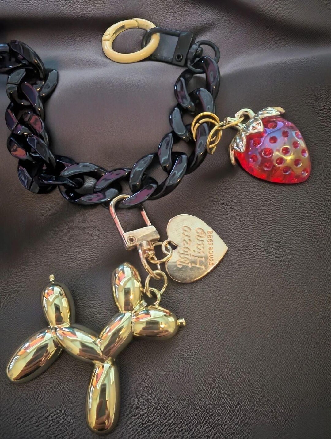 Personalized Link Chain Charms for Bags – Custom Charm Keychain ...