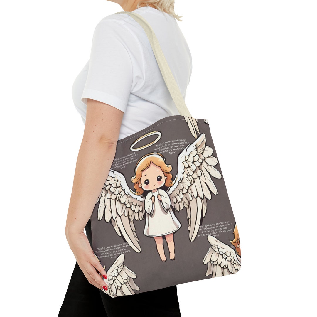 Guardian Angel Tote Bag - Inspirational Canvas Tote - Spiritual Gift ...