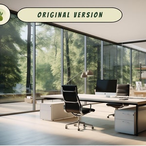 Virtual Background Open Forest Office | Zoom Background Home Office ...