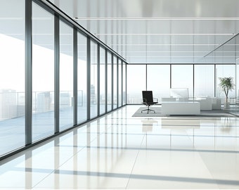 Virtual Background Corner Glass Office | Zoom Background Home Office ...