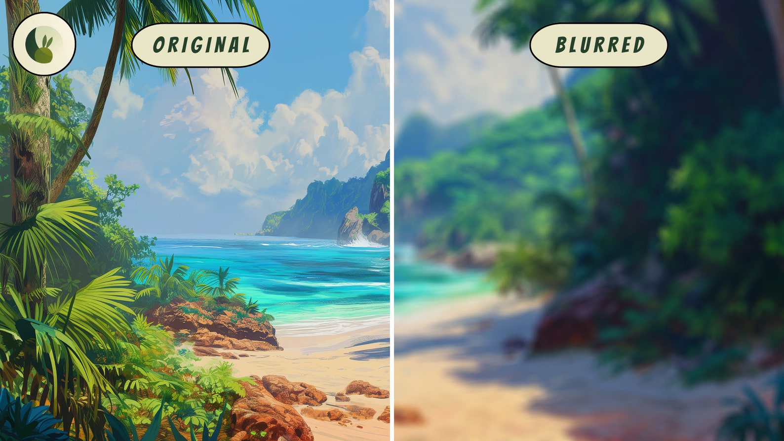 Virtual Background Fantasy Beach Landscape | Zoom Background Home ...