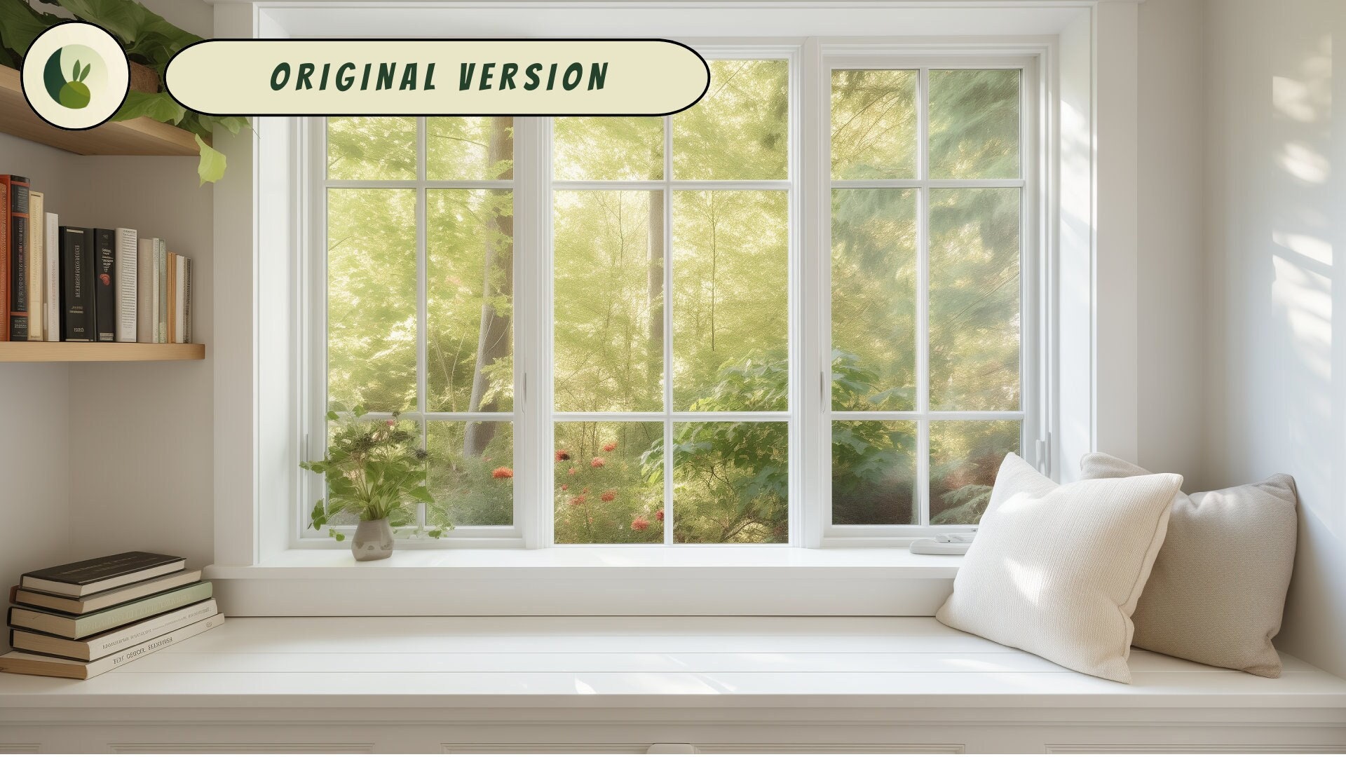Virtual Background Cosy Window Seat | Zoom Background Home Office ...
