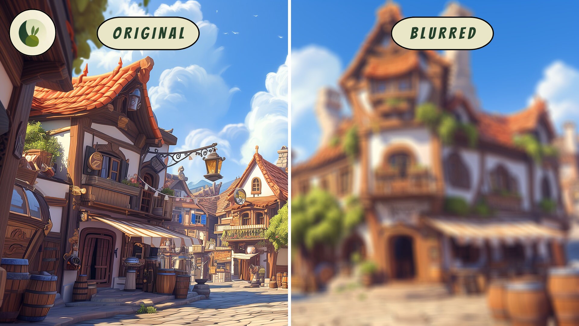 Fantasy City Street Virtual Background | Old-world Cartoon Backdrop ...
