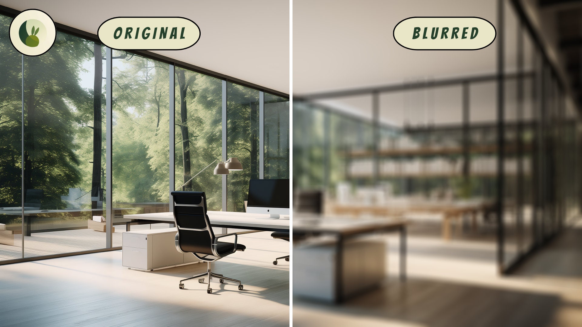 Virtual Background Open Forest Office | Zoom Background Home Office ...