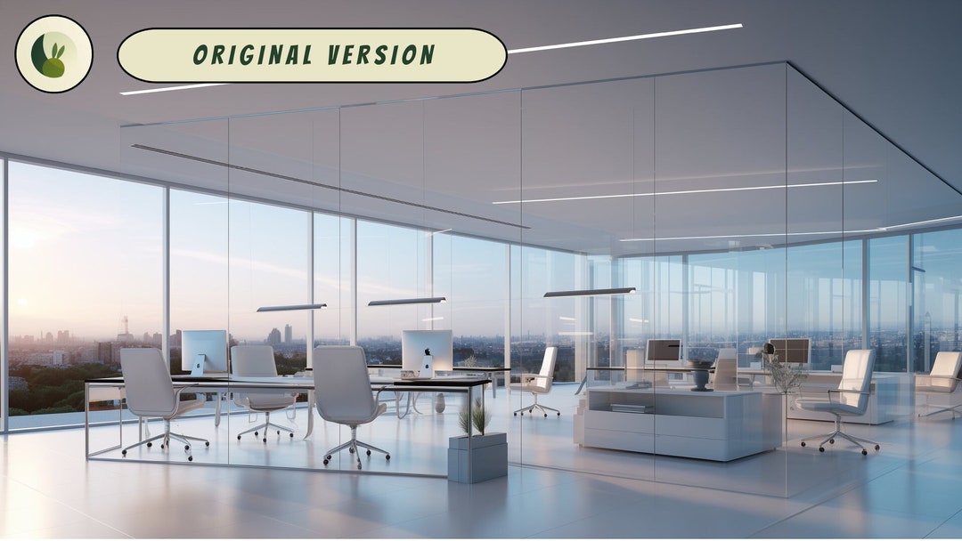 Virtual Background Corner Glass Office | Zoom Background Home Office ...