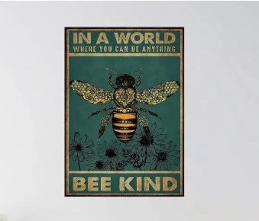 Bee Kind Canvas Poster - Etsy