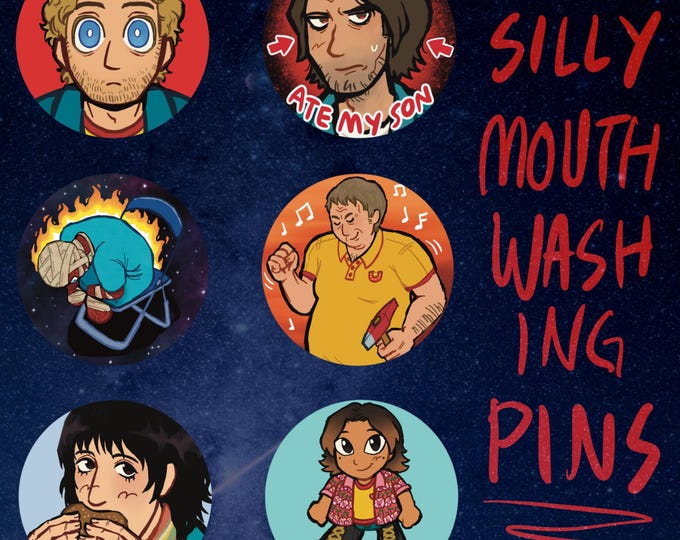 SILLY MOUTHWASHING PINS - Etsy