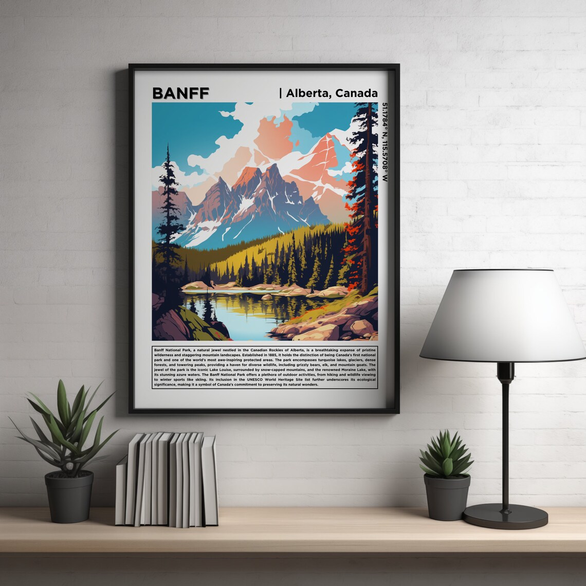Colorful Banff Travel Poster Print - Etsy