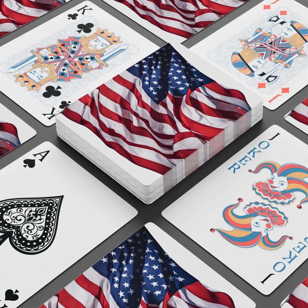 Patriot Flag Poker Playing Cards - Etsy