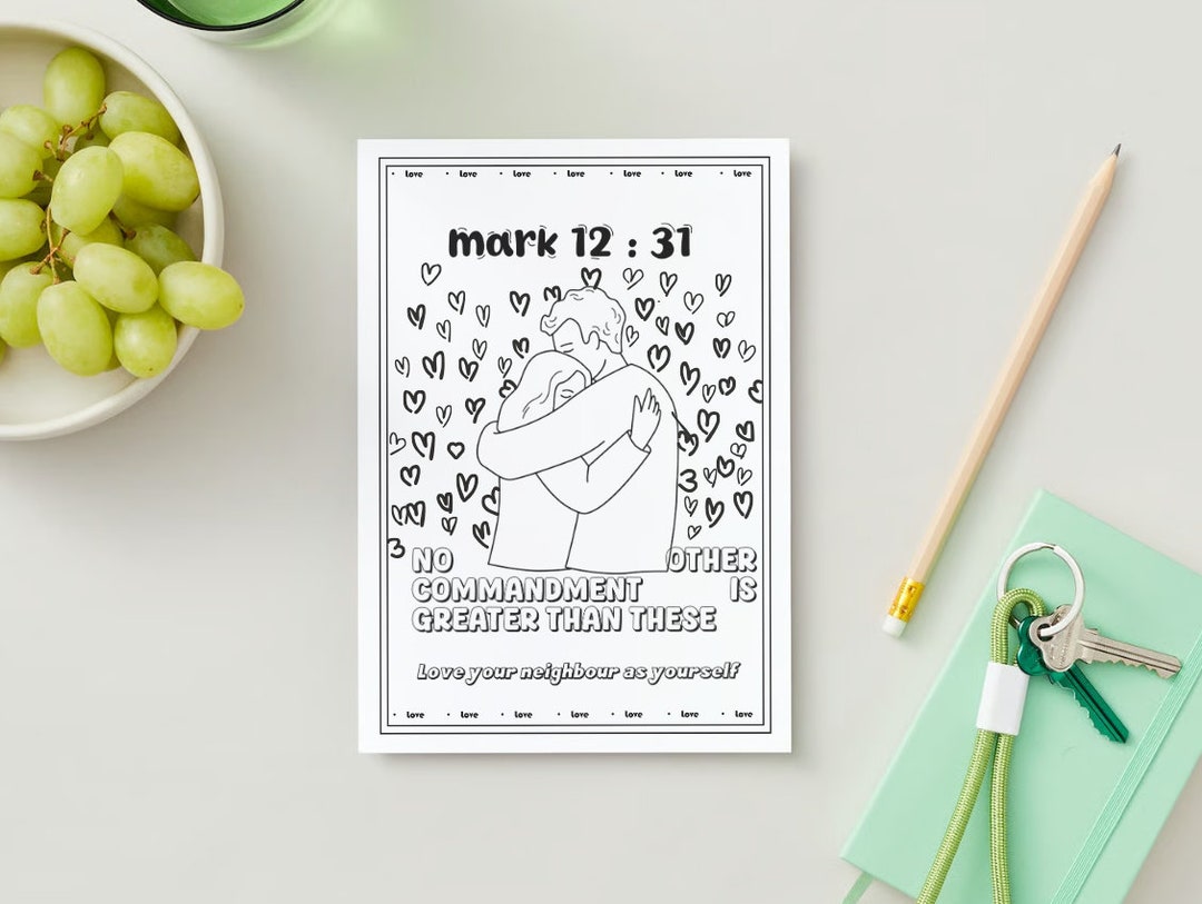 6 Bible Affirmation Colouring Pages for Kids DIGITAL DOWNLOAD printable ...