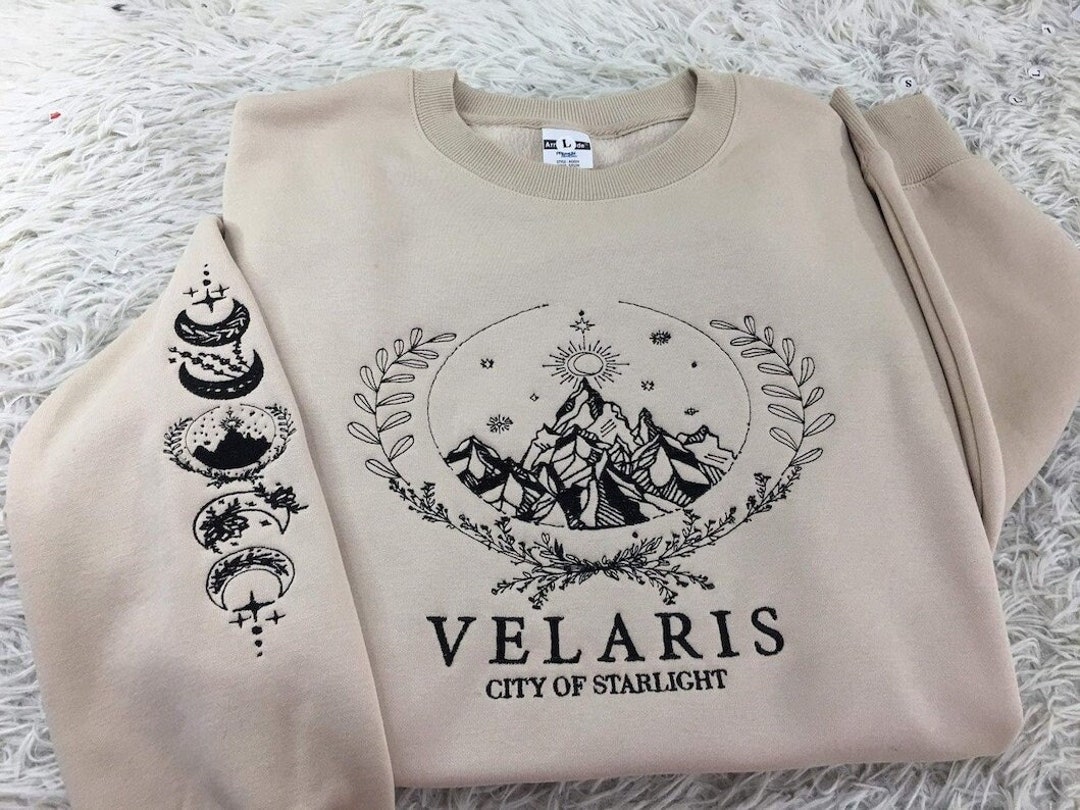 Velaris Embroidered Sweatshirt,velaris City of Starlight Embroidered ...