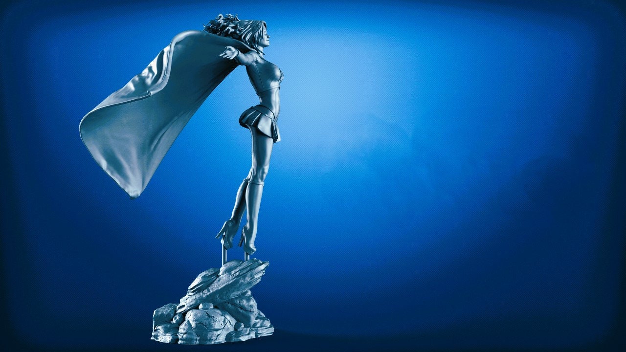 Supergirl Statue, Beautiful Girl STL File High Quality 3D Model Printer ...