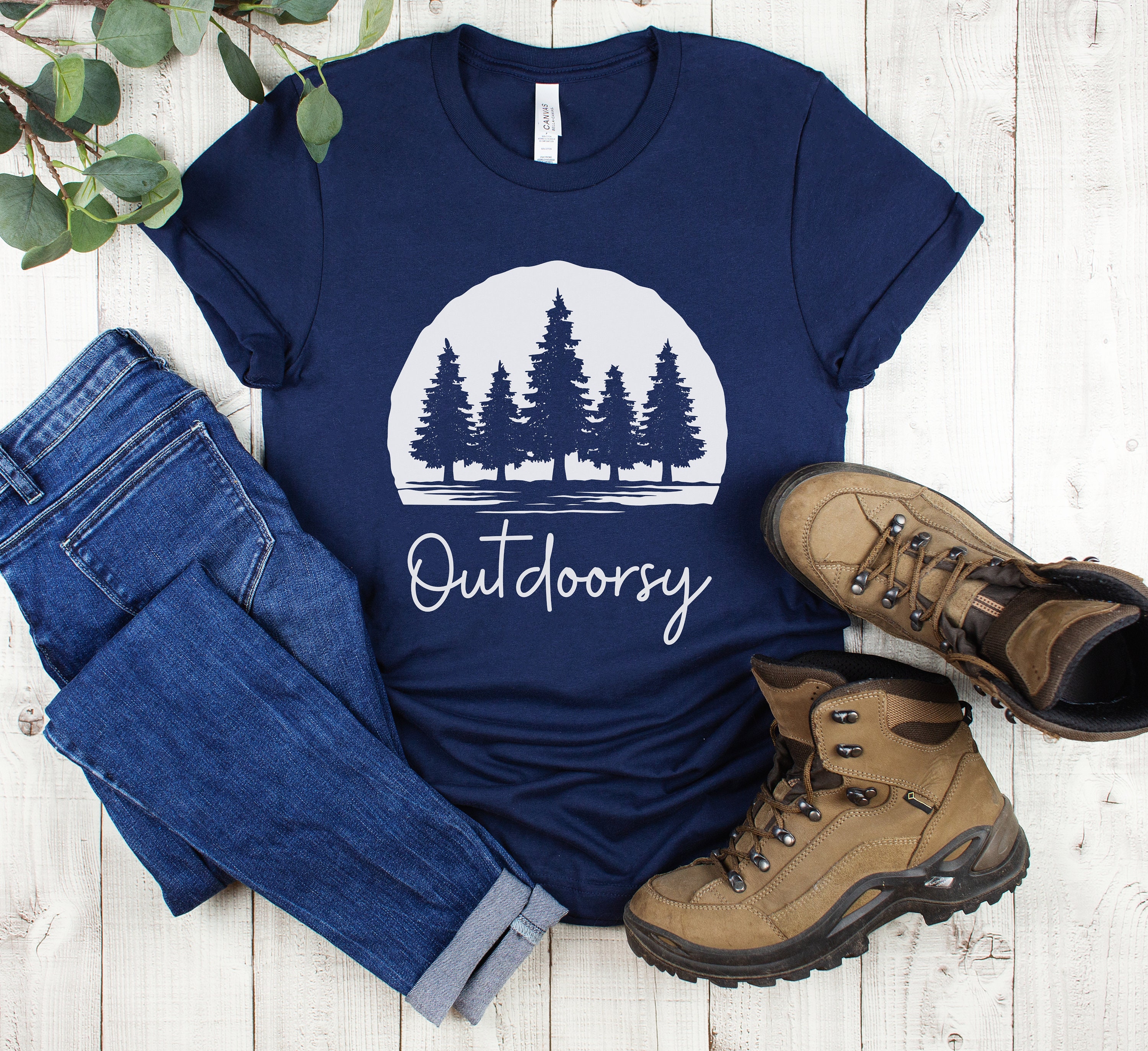 Outdoorsy Tee Nature Inspired T-shirt Wilderness Hiking Apparel Hiker ...