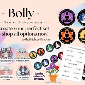 Animal Sticker Set, Inspirational Quotes, Set of 4 Cute Animal Decals ...