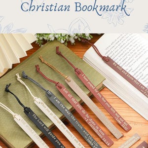 Engraved Bible Verse Leather Bookmark: Personalized Christian Gift - Etsy